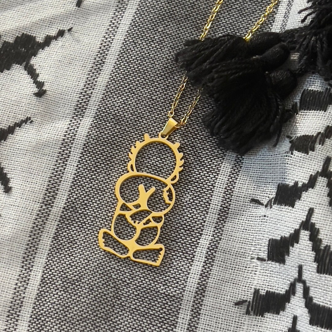 Waterproof Handalah Free Palestine Necklace Stainless Steel Gaza Arabic ...