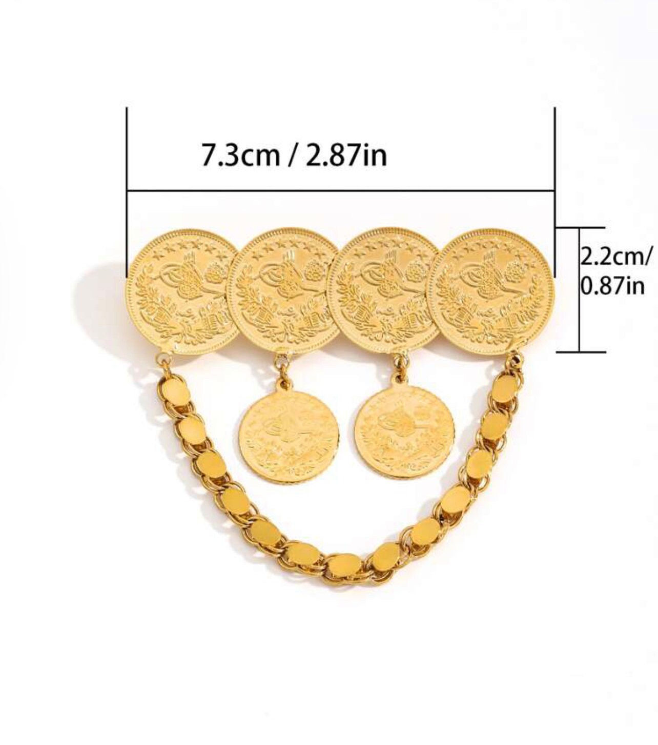 Arabic Brooch Lira Clip Pin Egyptian Coins Khaleeji Emirati - Etsy