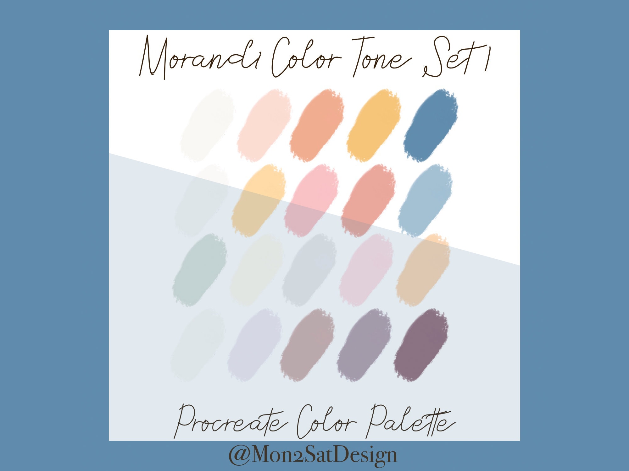 Procreate Color Palette - Morandi Color Tone Set 1 - Instant Download ...