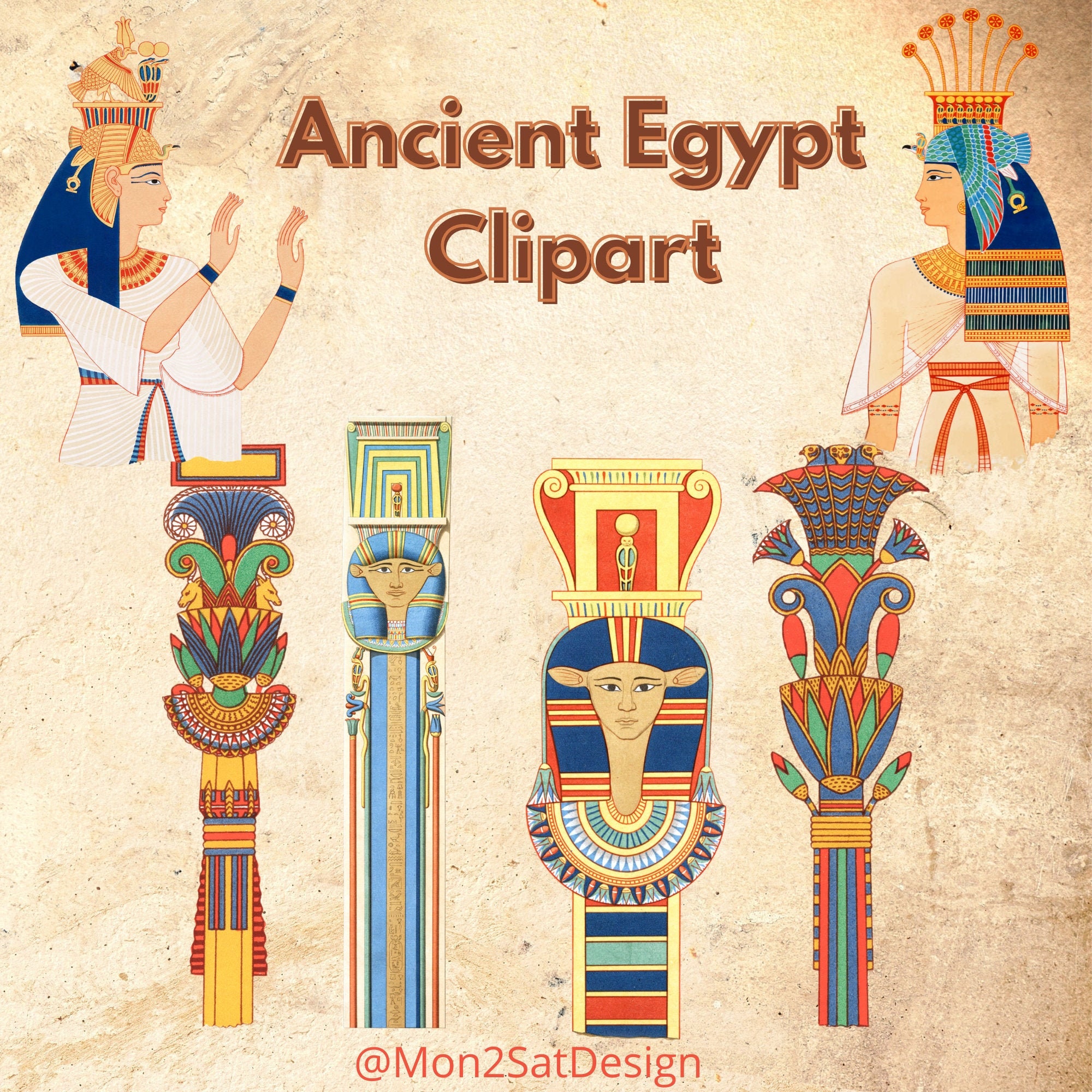 Ancient Egypt Clipart - Instant Download - Etsy