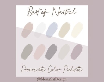 Procreate Color Palette - Morandi Color Tone Set 4 - Instant Download ...