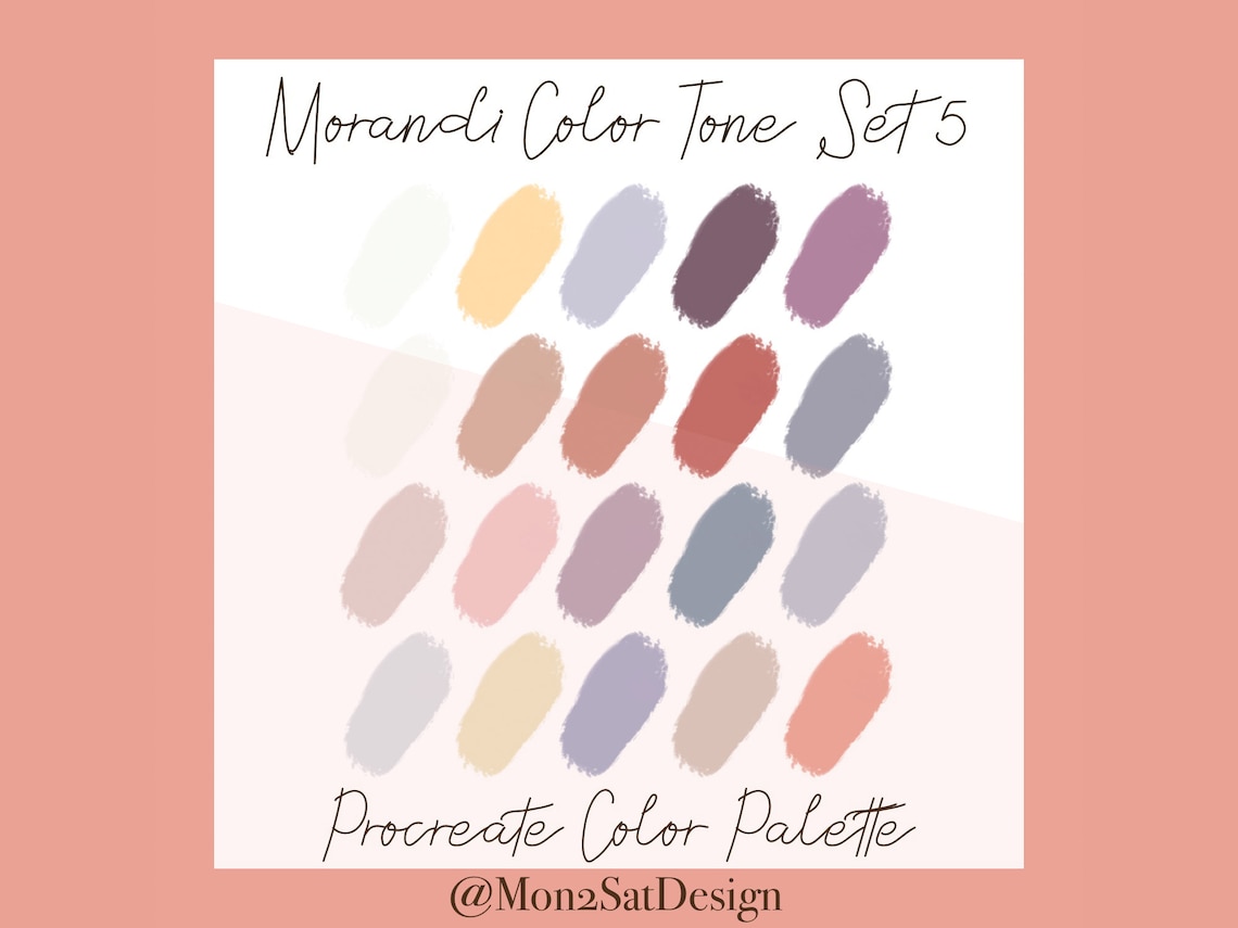 Procreate Color Palette - Morandi Color Tone Set 5 - Instant Download ...
