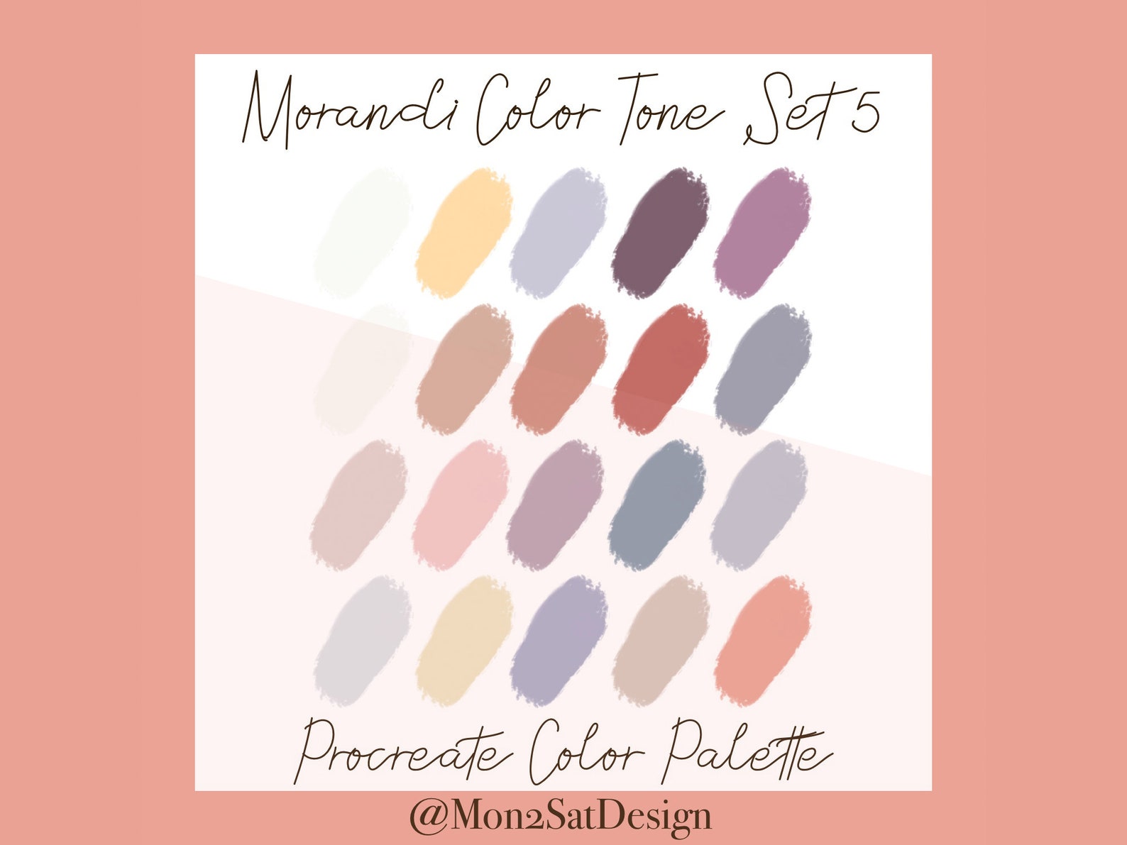 Procreate Color Palette - Morandi Color Tone Set 5 - Instant Download ...