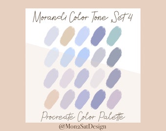 Procreate Color Palette - Morandi Color Tone Set 5 - Instant Download ...