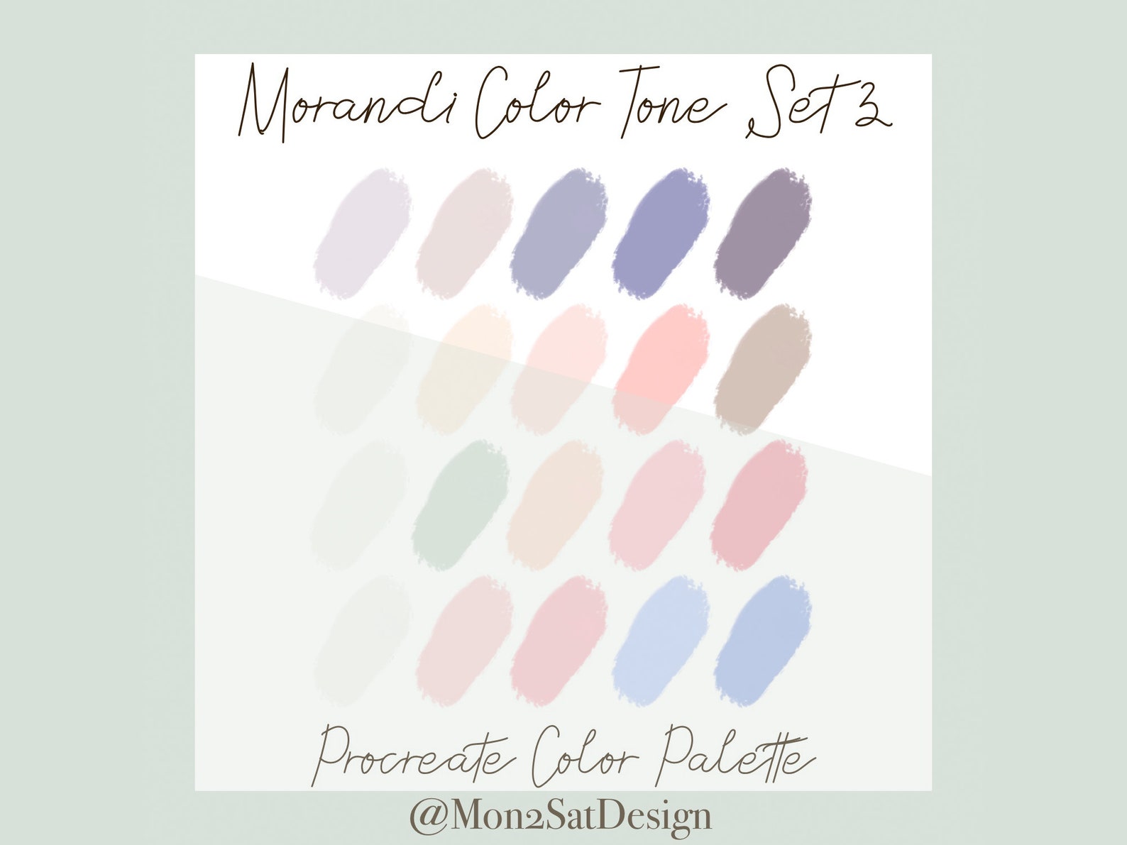 Procreate Color Palette - Morandi Color Tone Set 3 - Instant Download ...