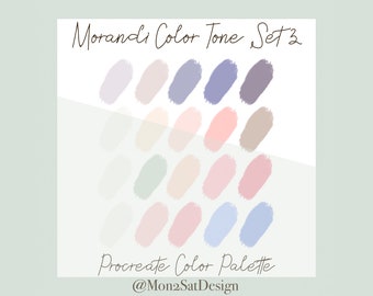 Procreate Color Palette - Morandi Color Tone Set 4 - Instant Download ...
