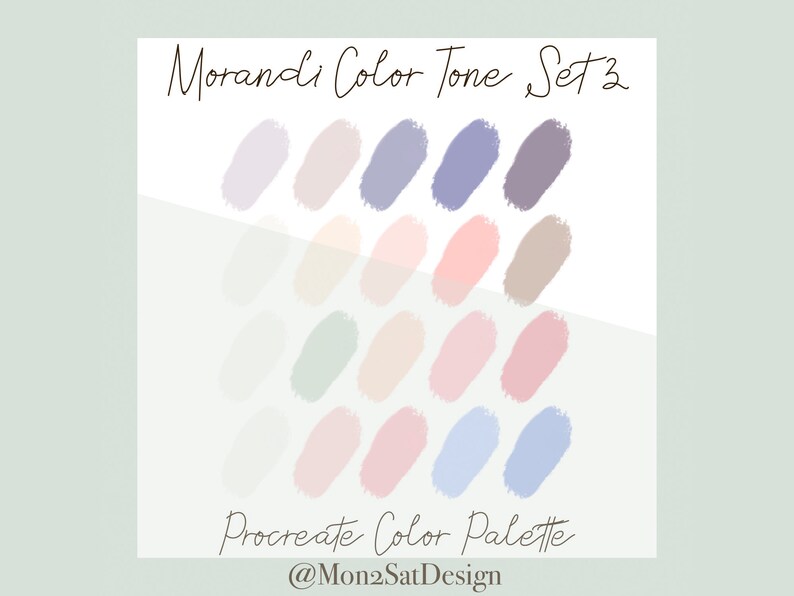Procreate Color Palette - Morandi Color Tone Set 3 - Instant Download ...