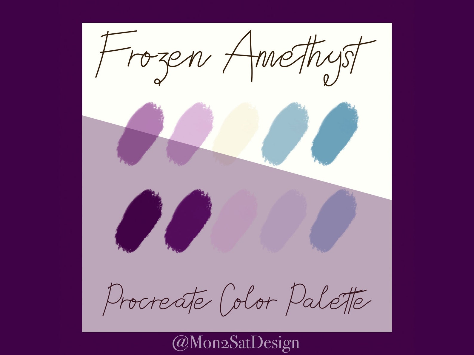 Procreate Color Palette - Frozen Amethyst - Instant Download - Etsy