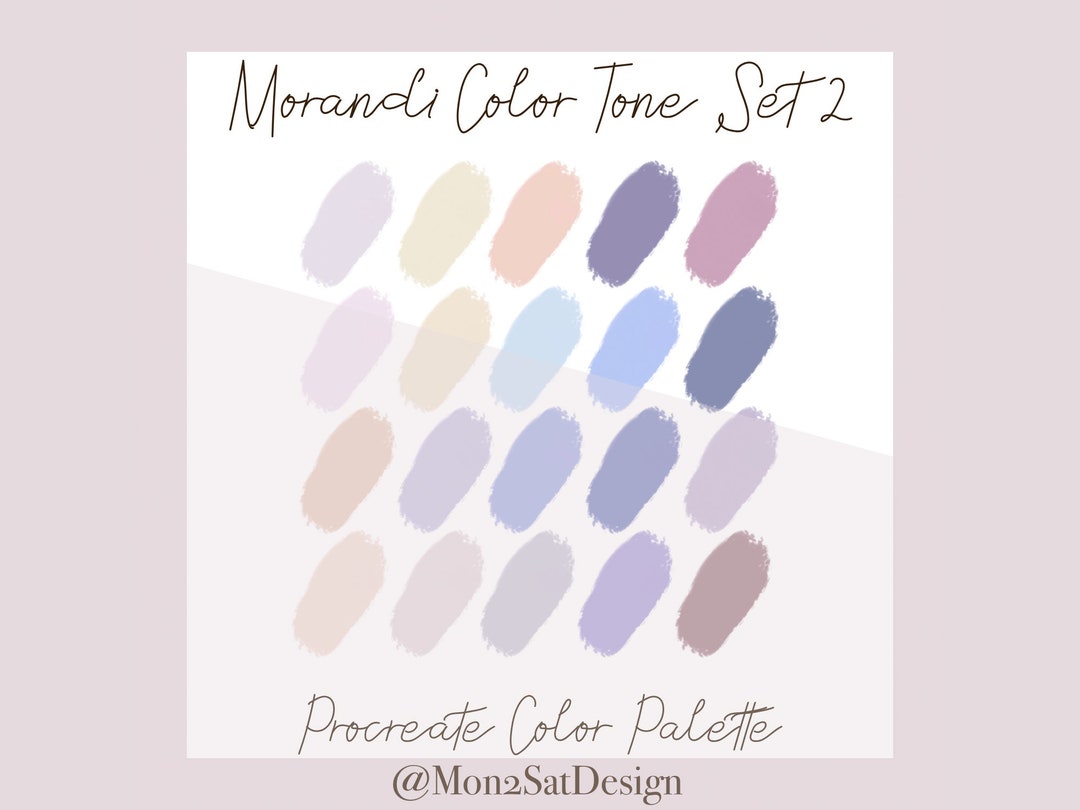 Procreate Color Palette - Morandi Color Tone Set 2 - Instant Download ...