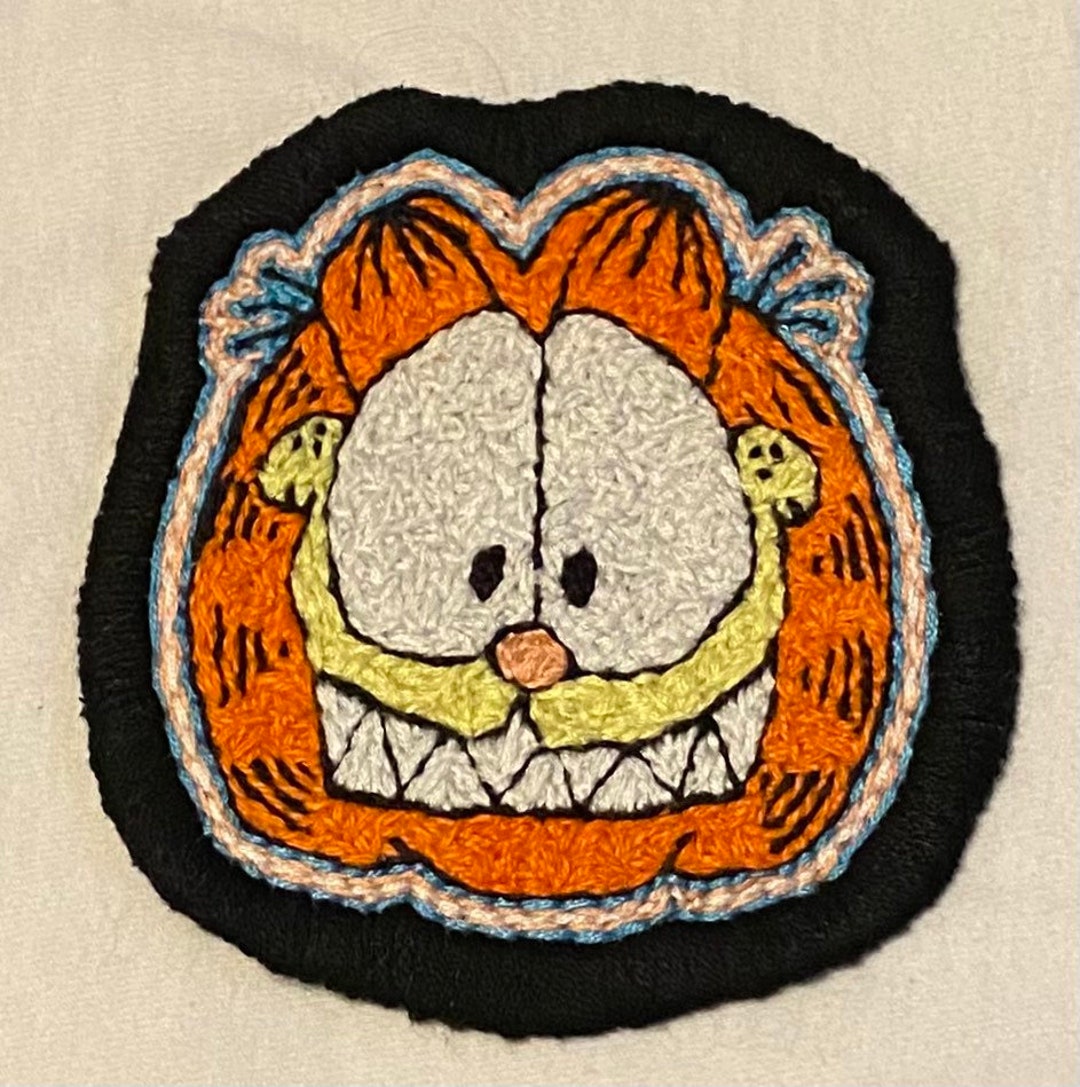 Hand Embroidered Garfield Trans Pride Patch - Etsy