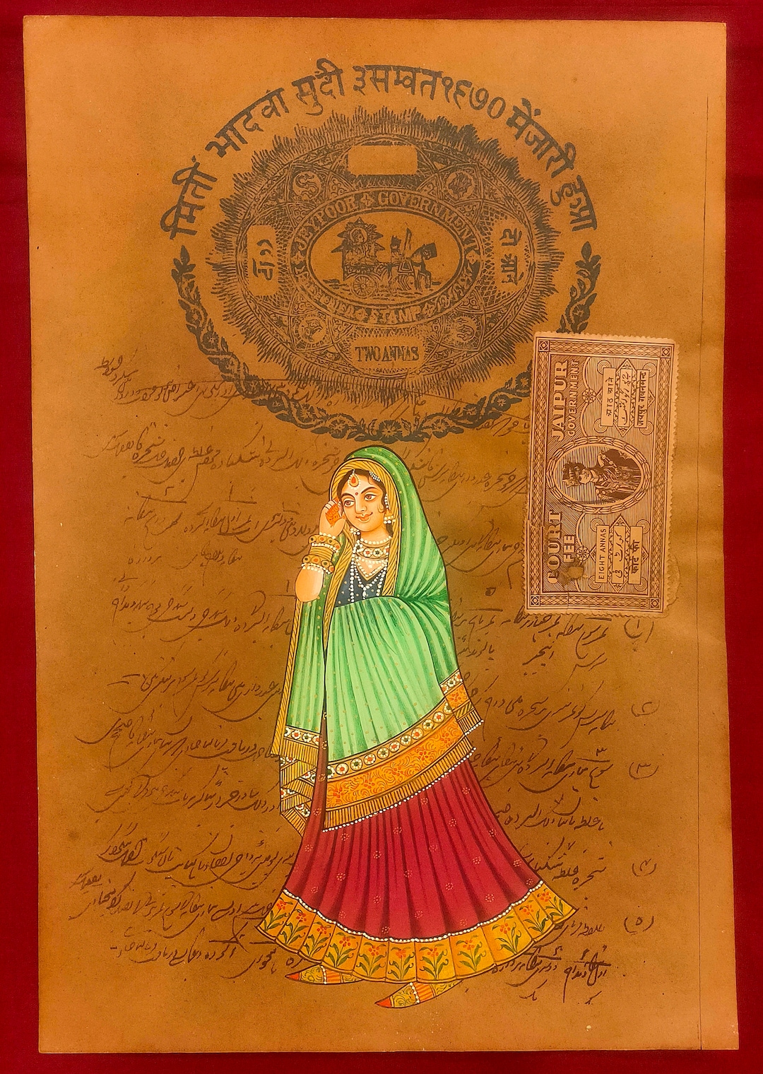 Original Mughal Queen Princess Traditional Maharani Finest Painting Old ...