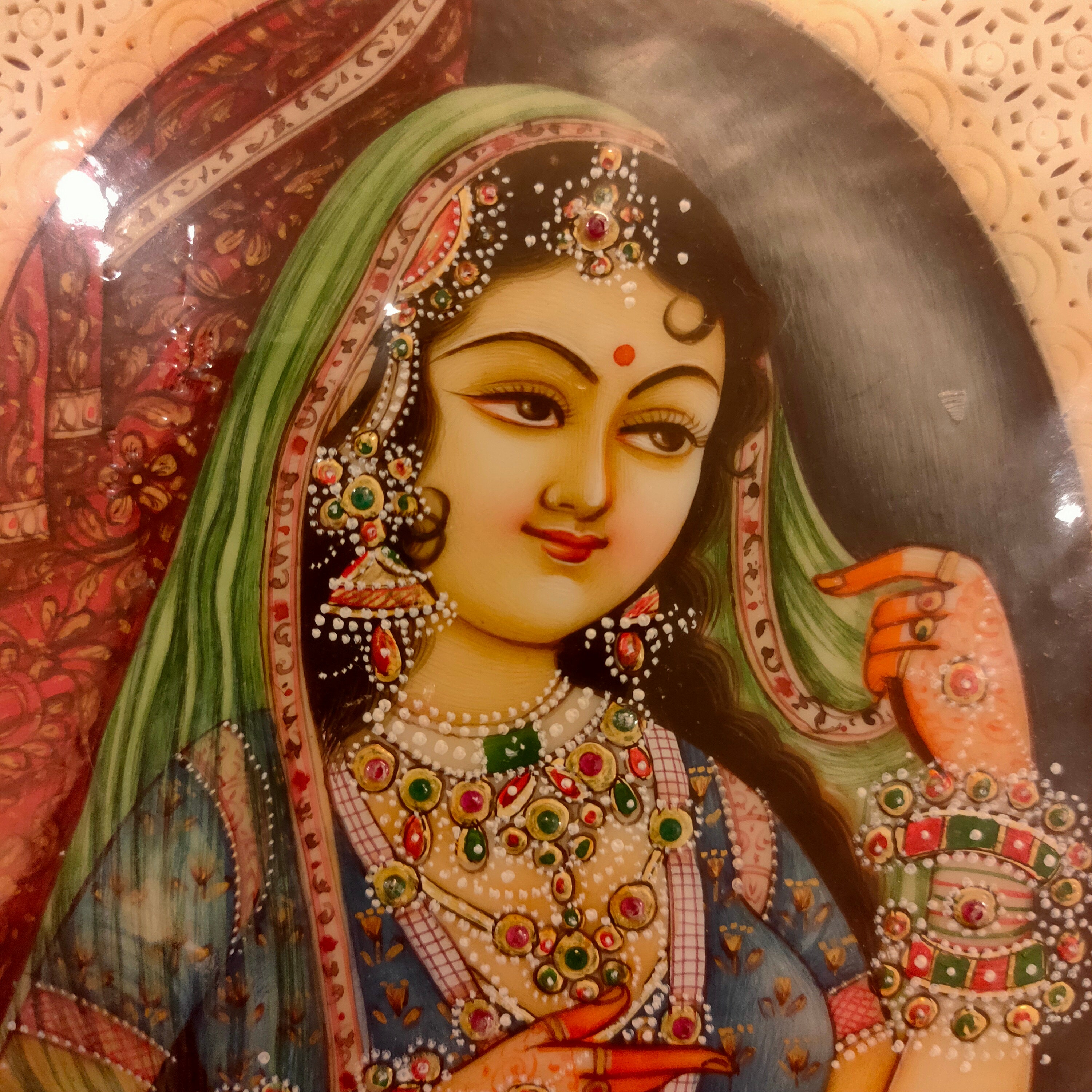 Hand Painted Mughal Maharani Queen Shringar Ras Finest | Etsy