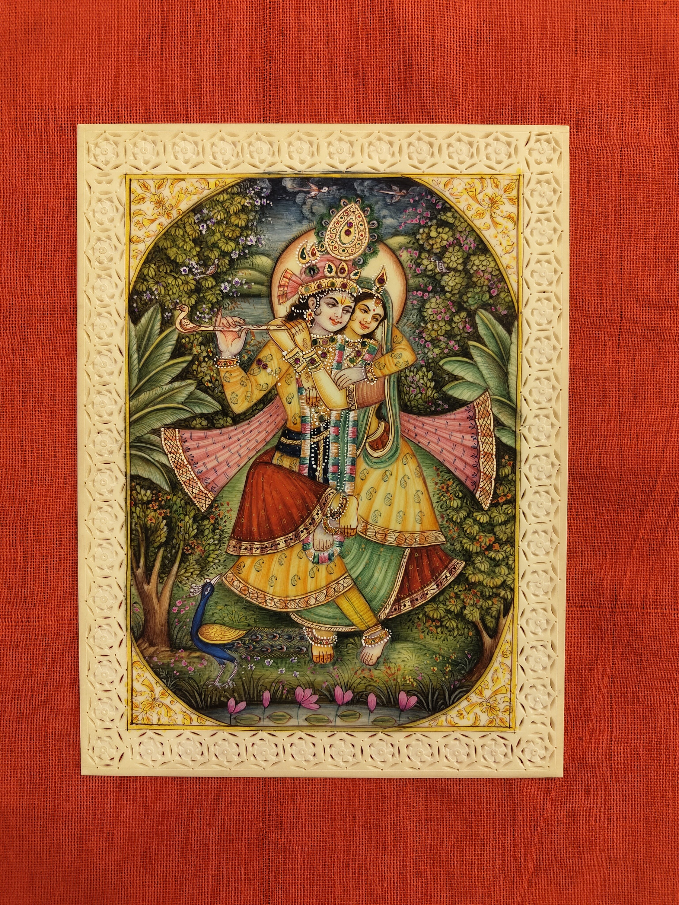 Radha Krishna Miniature Painting: Traditional Indian Art, Golden Jewel ...