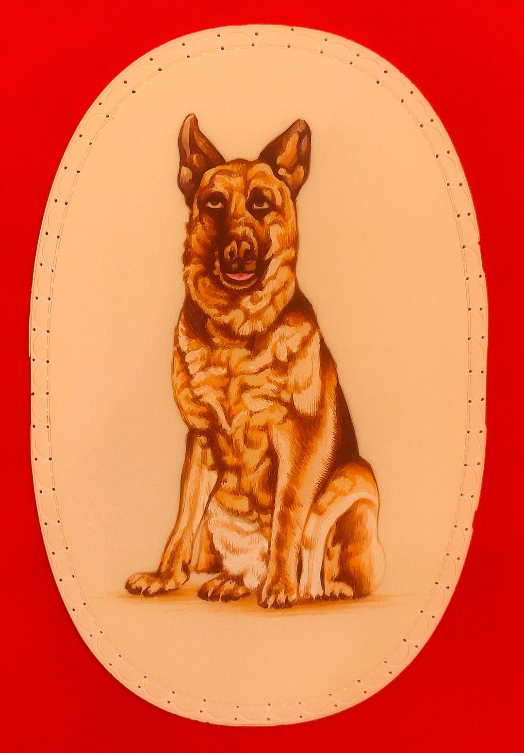 Original Hand Painted Finest Miniature Dog German Shepherd Detailed Dog ...