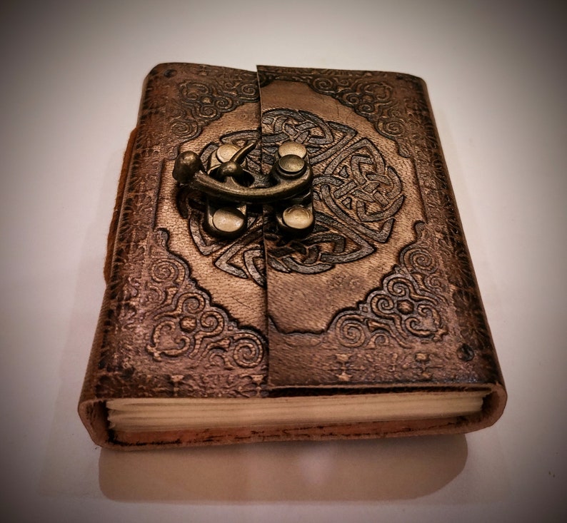 Pack of 5 Handmade Embossed Leather Bound Brown Pocket Journal - Etsy