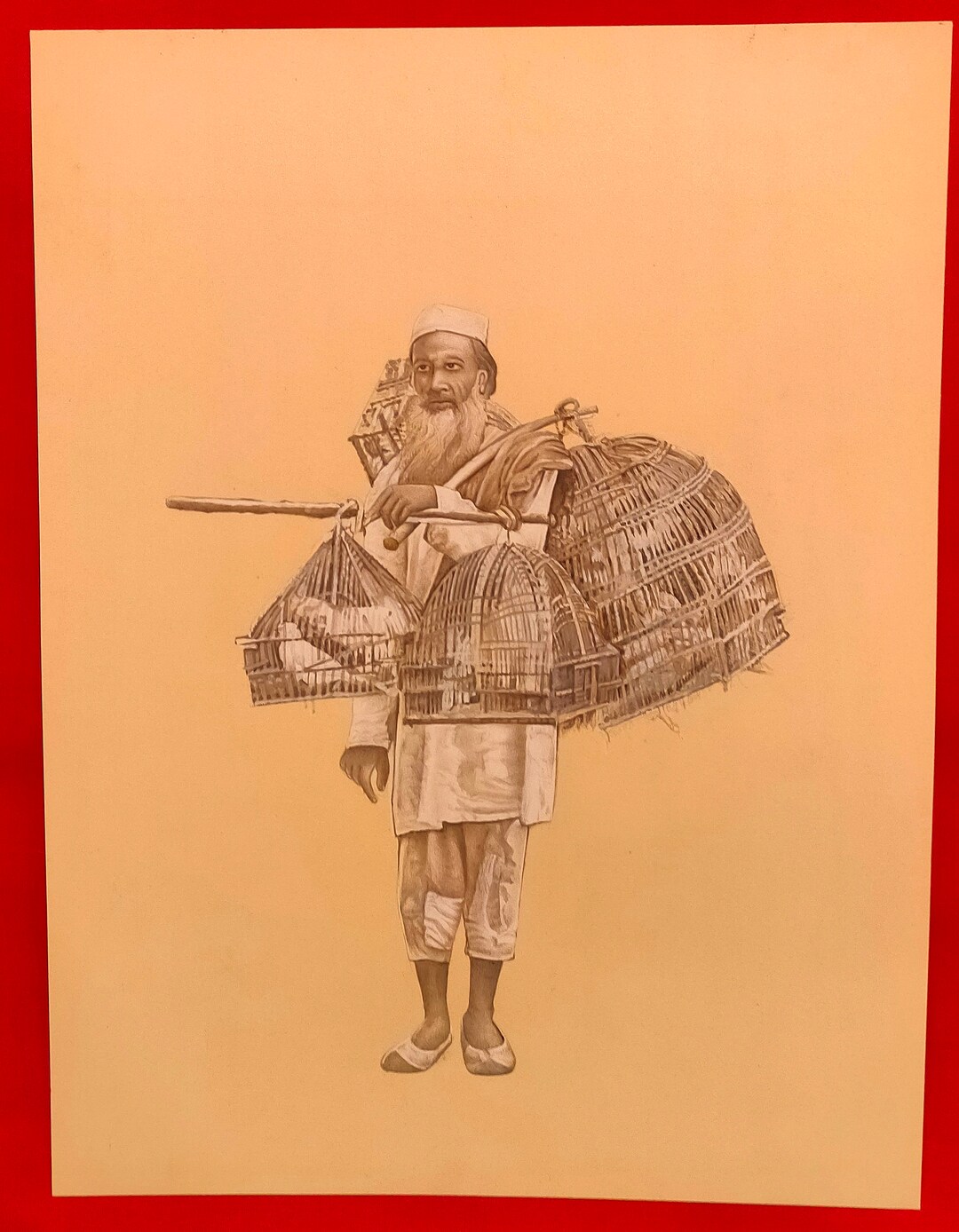Old Men Garbage Collector Portrait Poverty Indian Miniature - Etsy