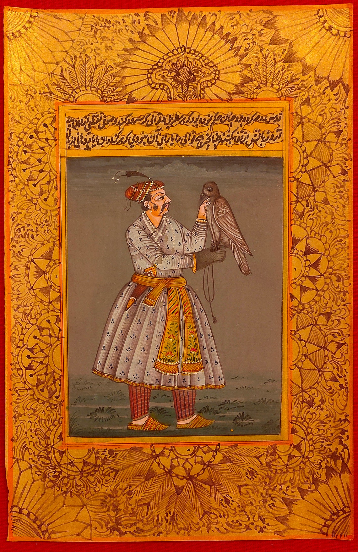 Mughal King Akbar Fine Miniature Delicate Portrait Painting on - Etsy