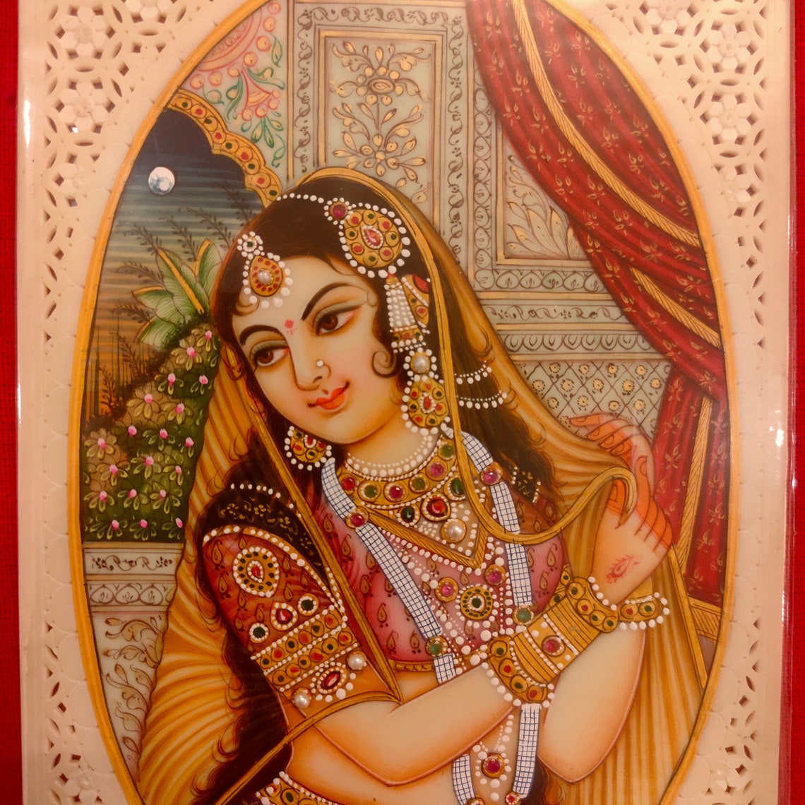 Hand Painted Mughal Maharani Queen Shringar Ras Original - Etsy UK