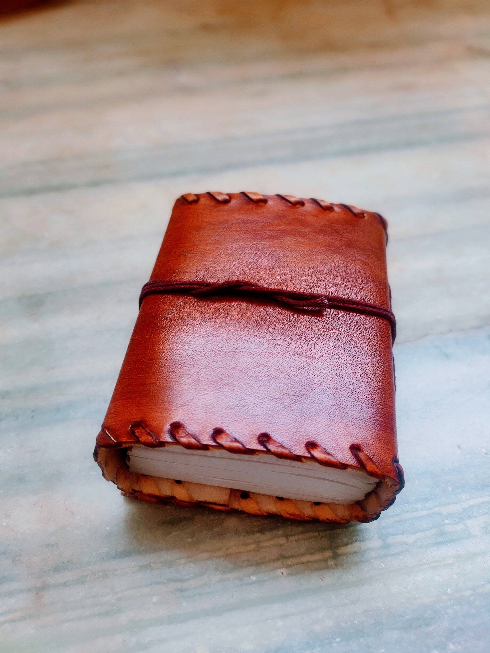 Leather Notebook Small Size Leather Journal Refillable Diary | Etsy