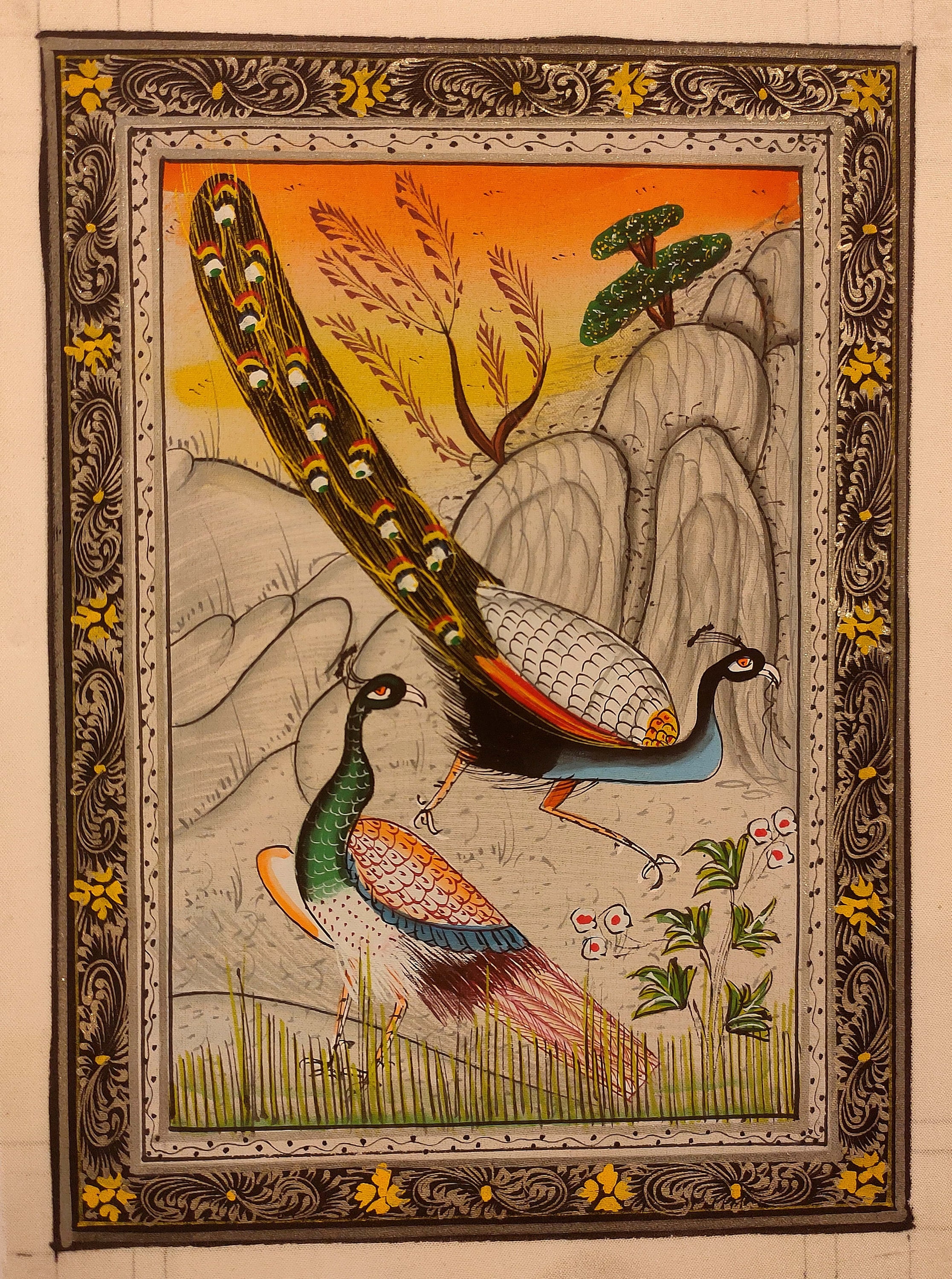 Miniature Paintings Of Peacock