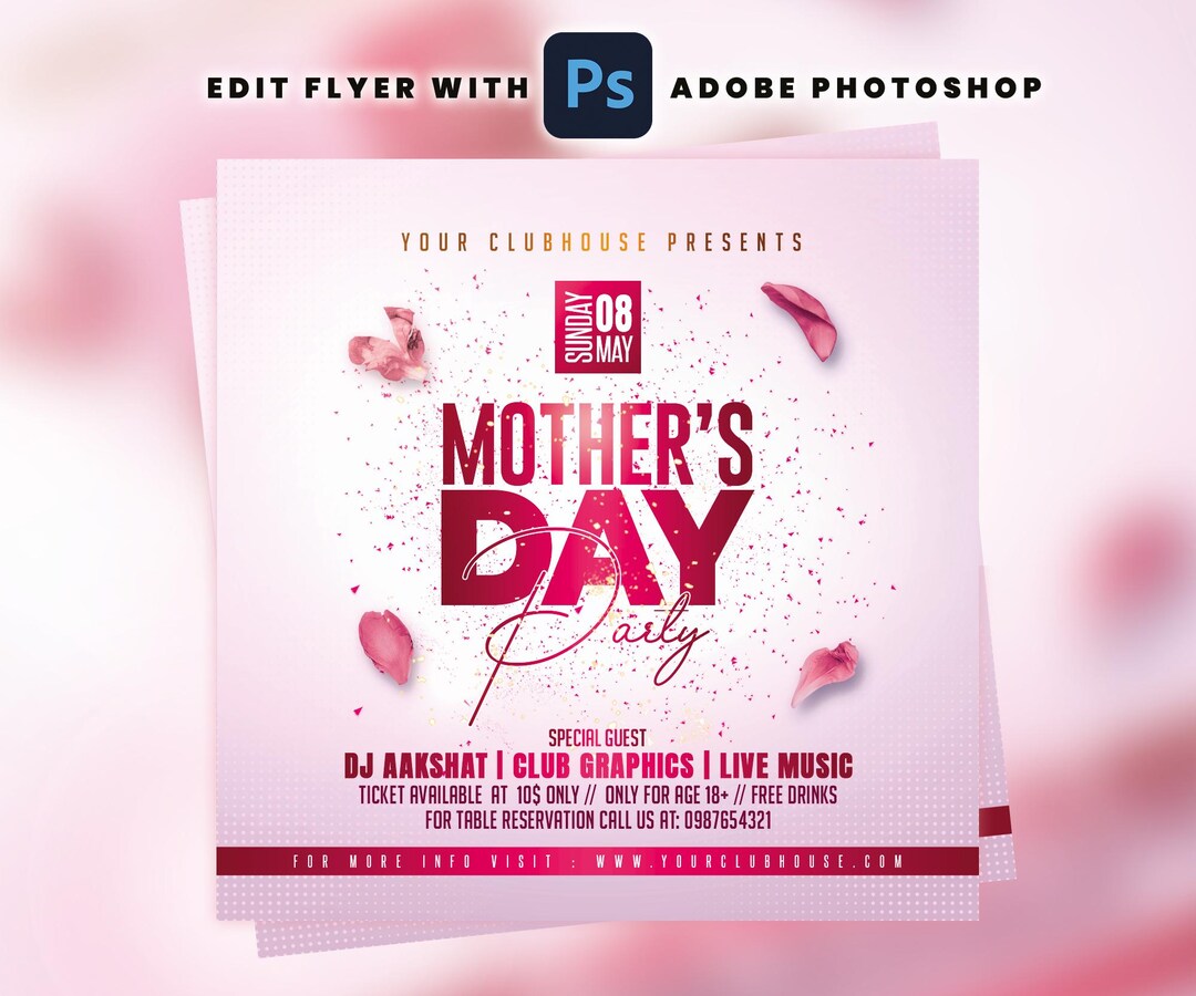Editable Mothers Day Flyer, Mothers Day, Happy Mothers Day, Mother's ...