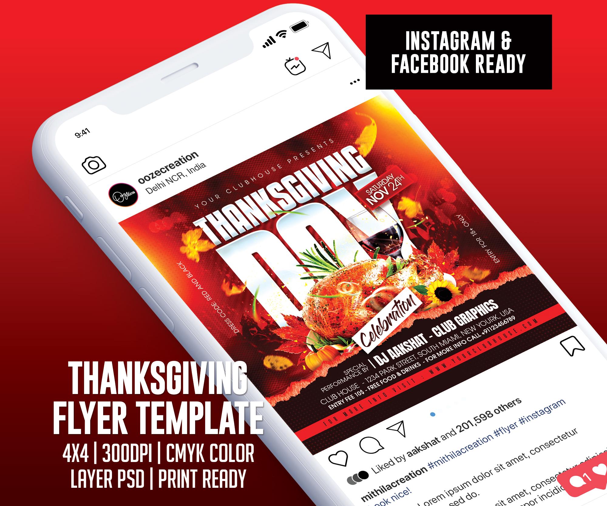 Thanksgiving, Thanksgiving Flyer, Thanksgiving Day, Thanksgiving Party ...
