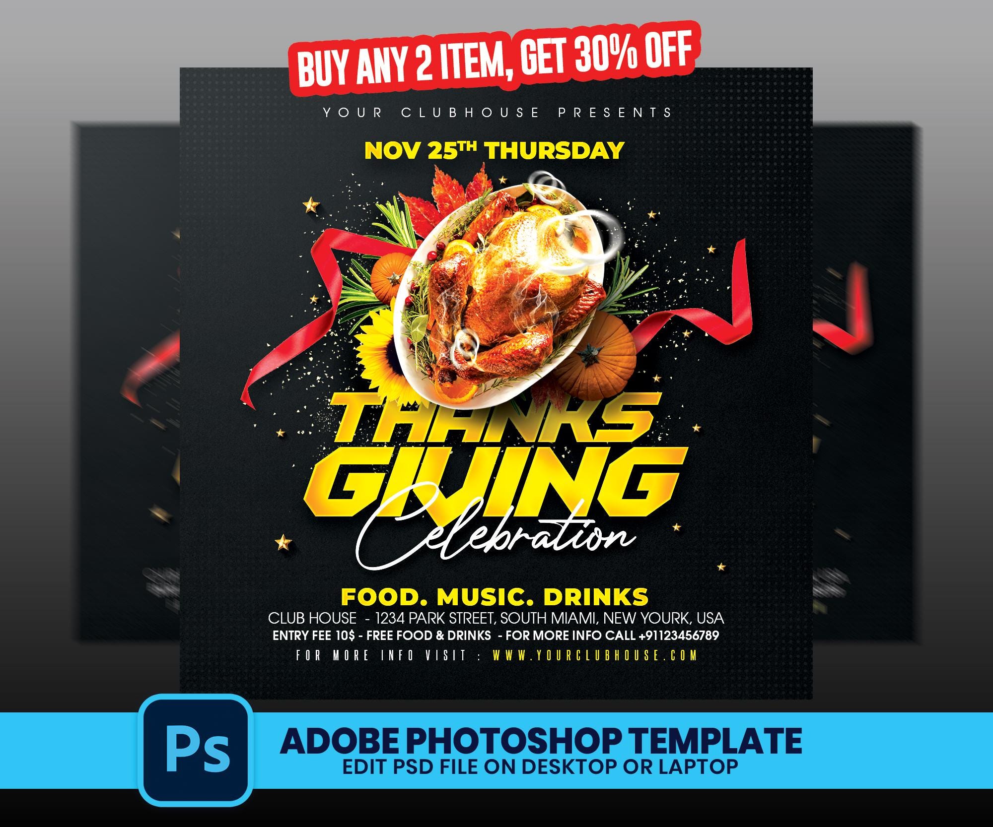 Thanksgiving Thanksgiving Flyer Thanksgiving Day Thanksgiving Party ...