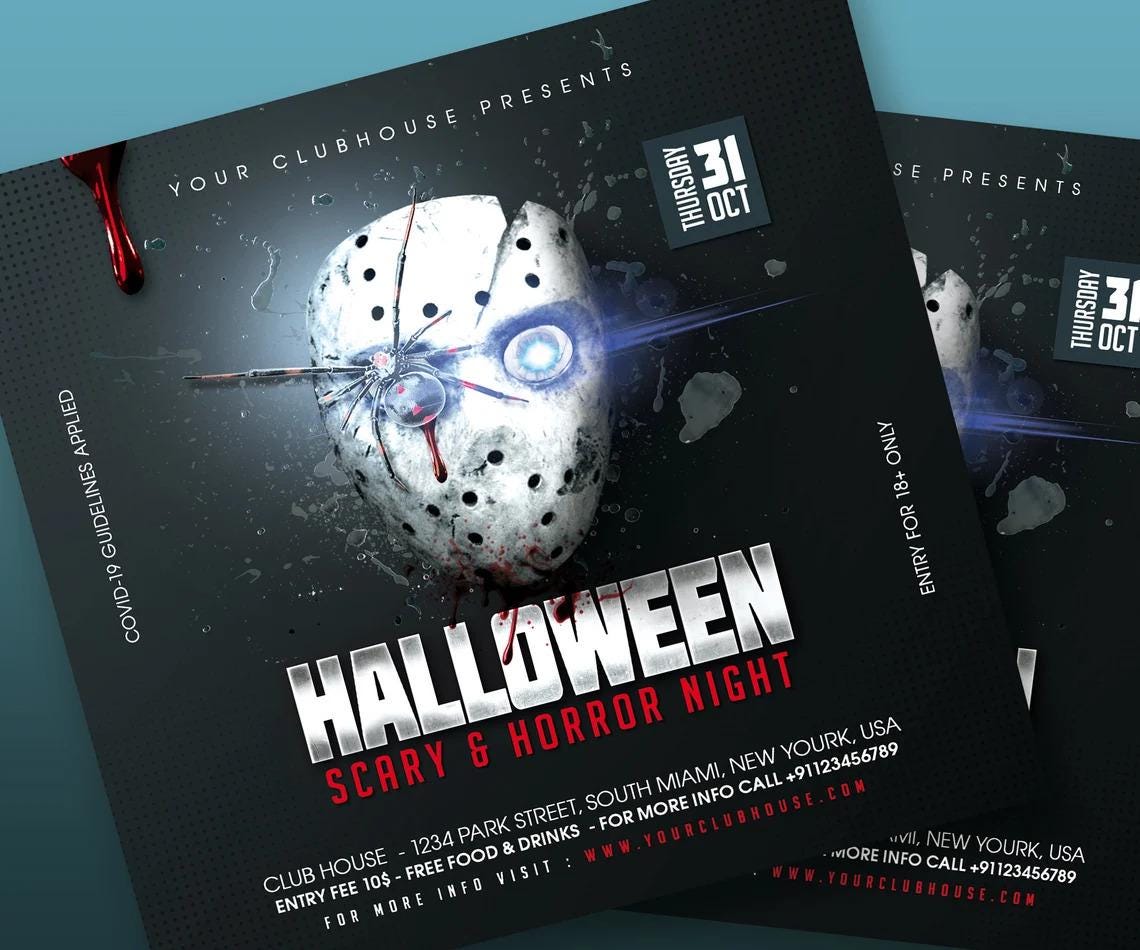 Editable Halloween Flyer Template, Halloween Party, Halloween Editable ...