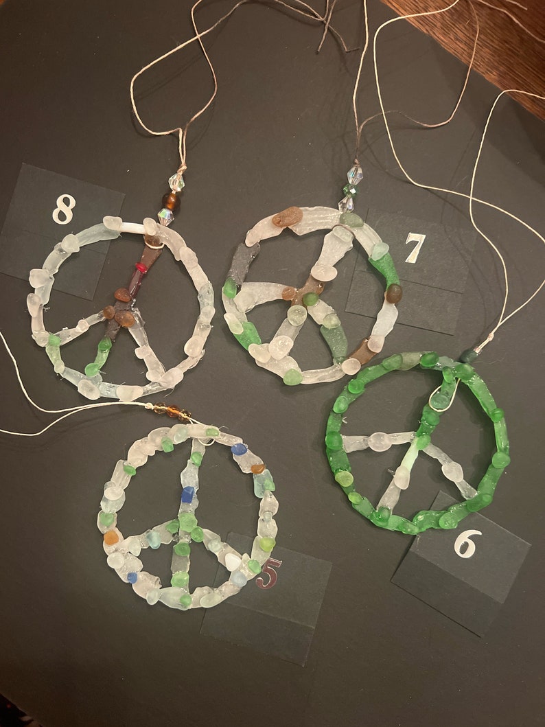 Peace Sign Beach Glass - Etsy