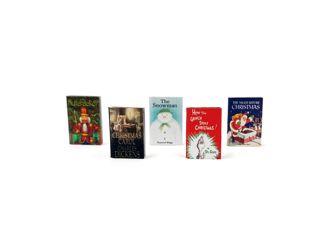 Set of 5 Miniature Christmas Books - Etsy