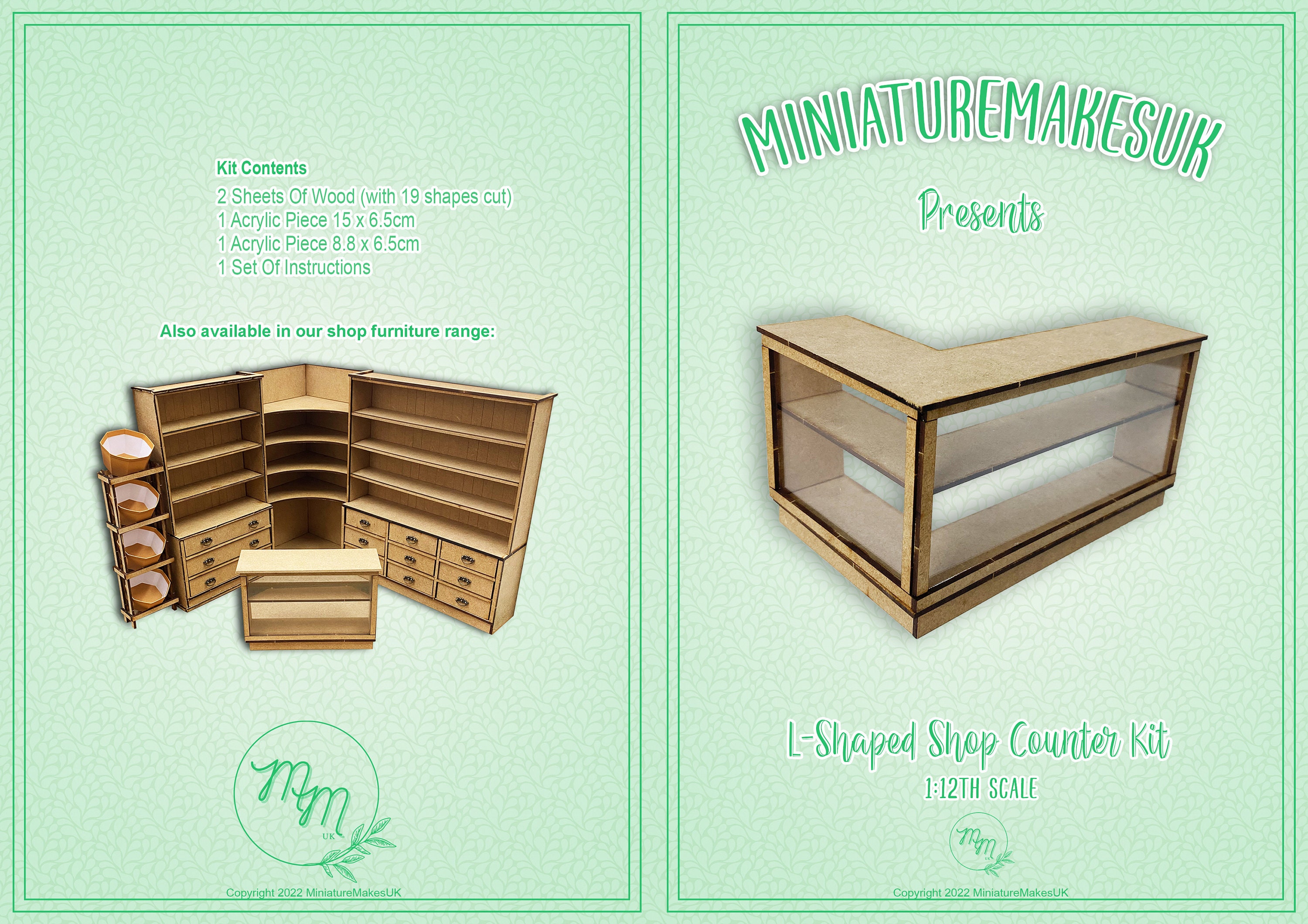 Miniature Handmade L-shaped Shop Counter Kit - Etsy