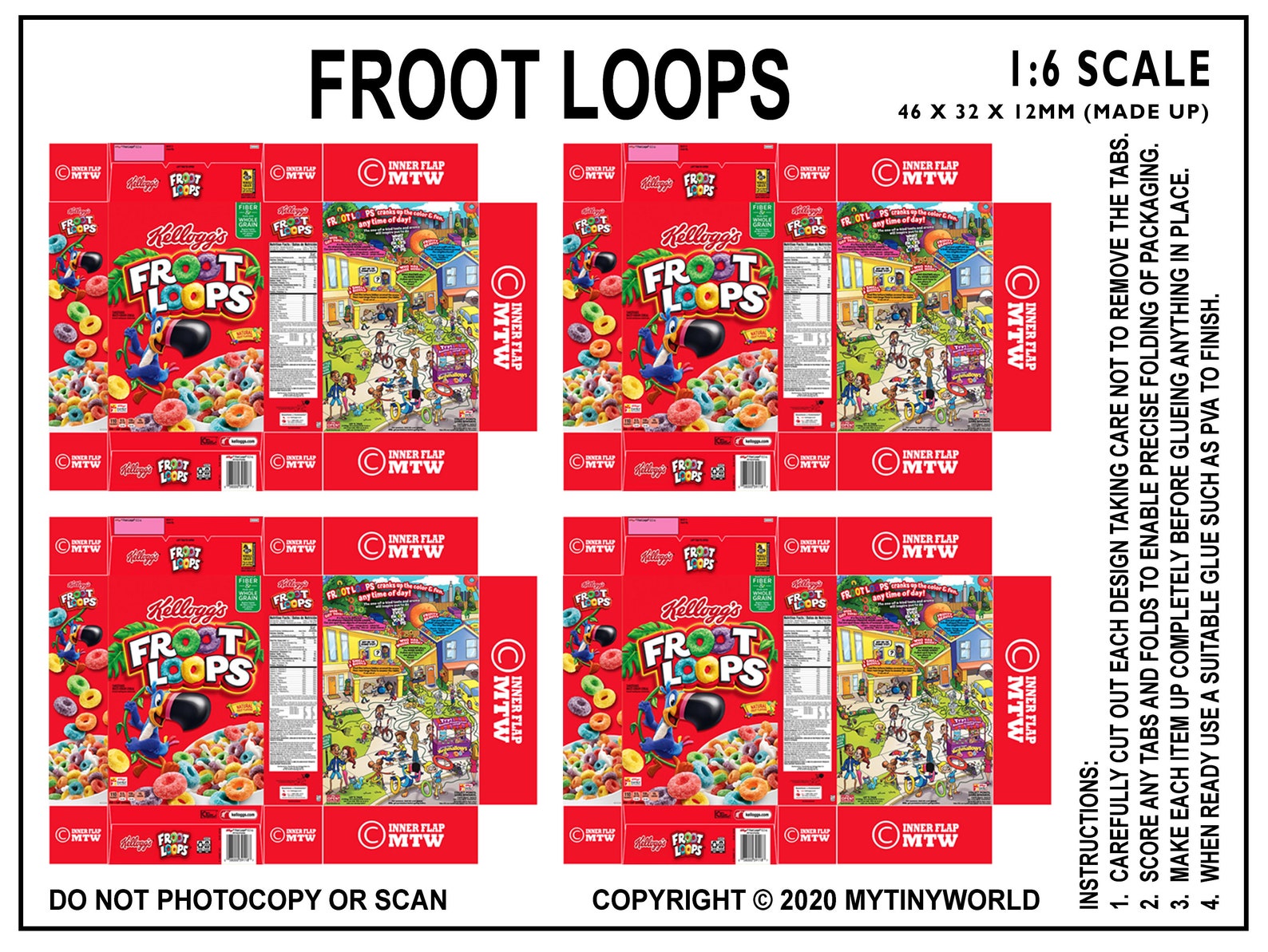 Miniature Froot Loops Cereal Box - Etsy UK