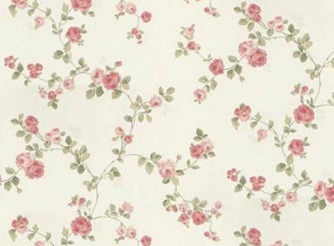 Miniature Small Trailing Rose Wallpaper - Etsy