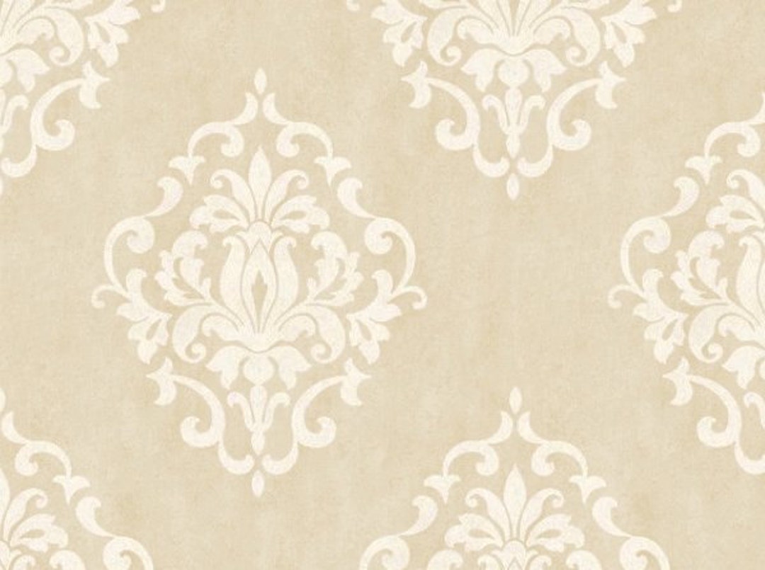 Miniature Beige Floral Diamond Wallpaper - Etsy