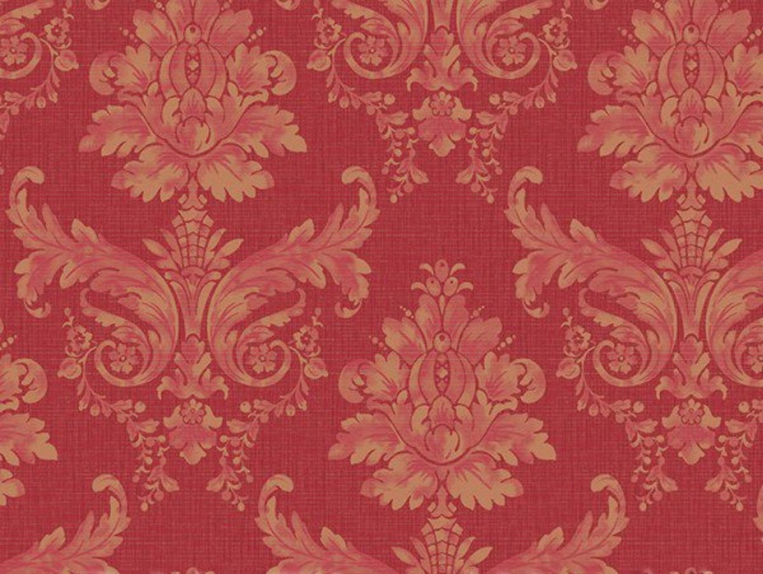 Doll House Miniature Damask Wallpaper - Etsy