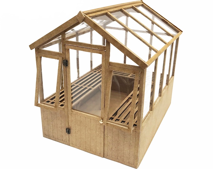 Miniature Greenhouse Unfinished Wood Plywood 1:12 Model - Etsy