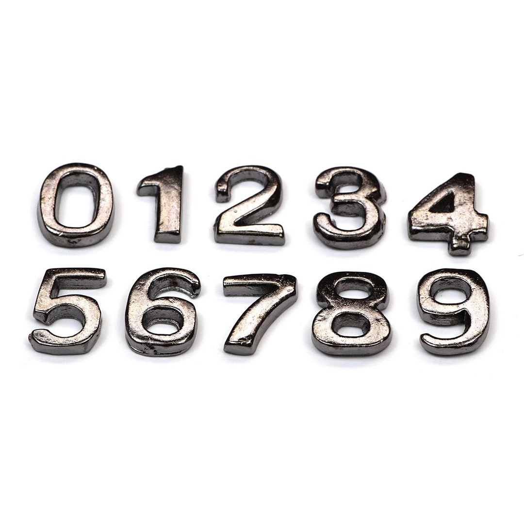 Dolls House Miniature Black Chrome Numbers 0-9 - Etsy