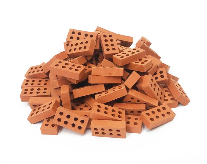 Terracotta Miniature Dollshouse Bricks X 50 - Etsy