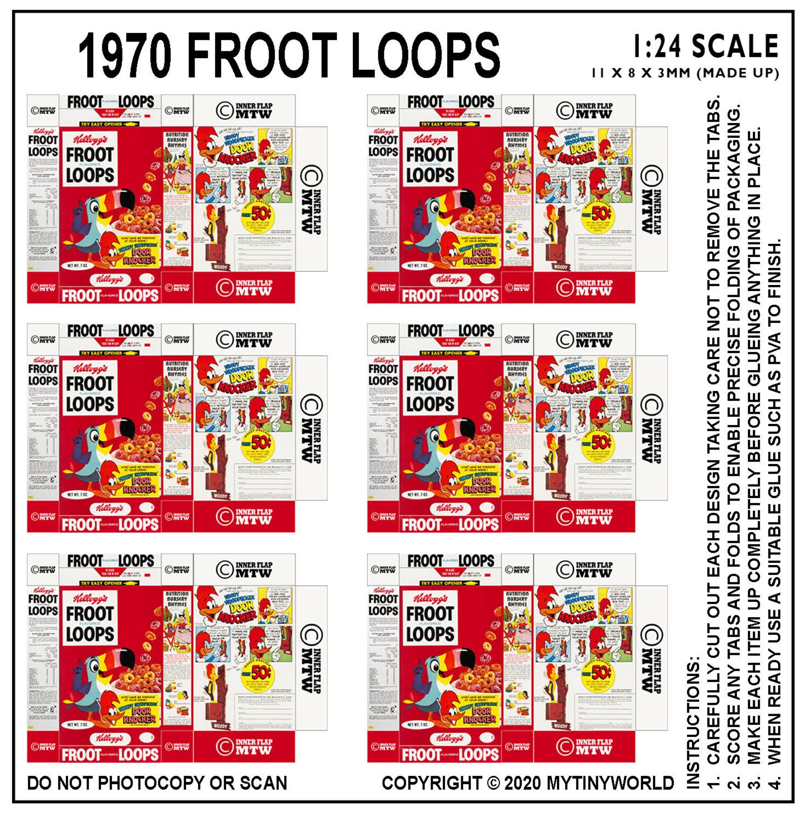 Miniature Froot Loops Cereal Box | Etsy UK