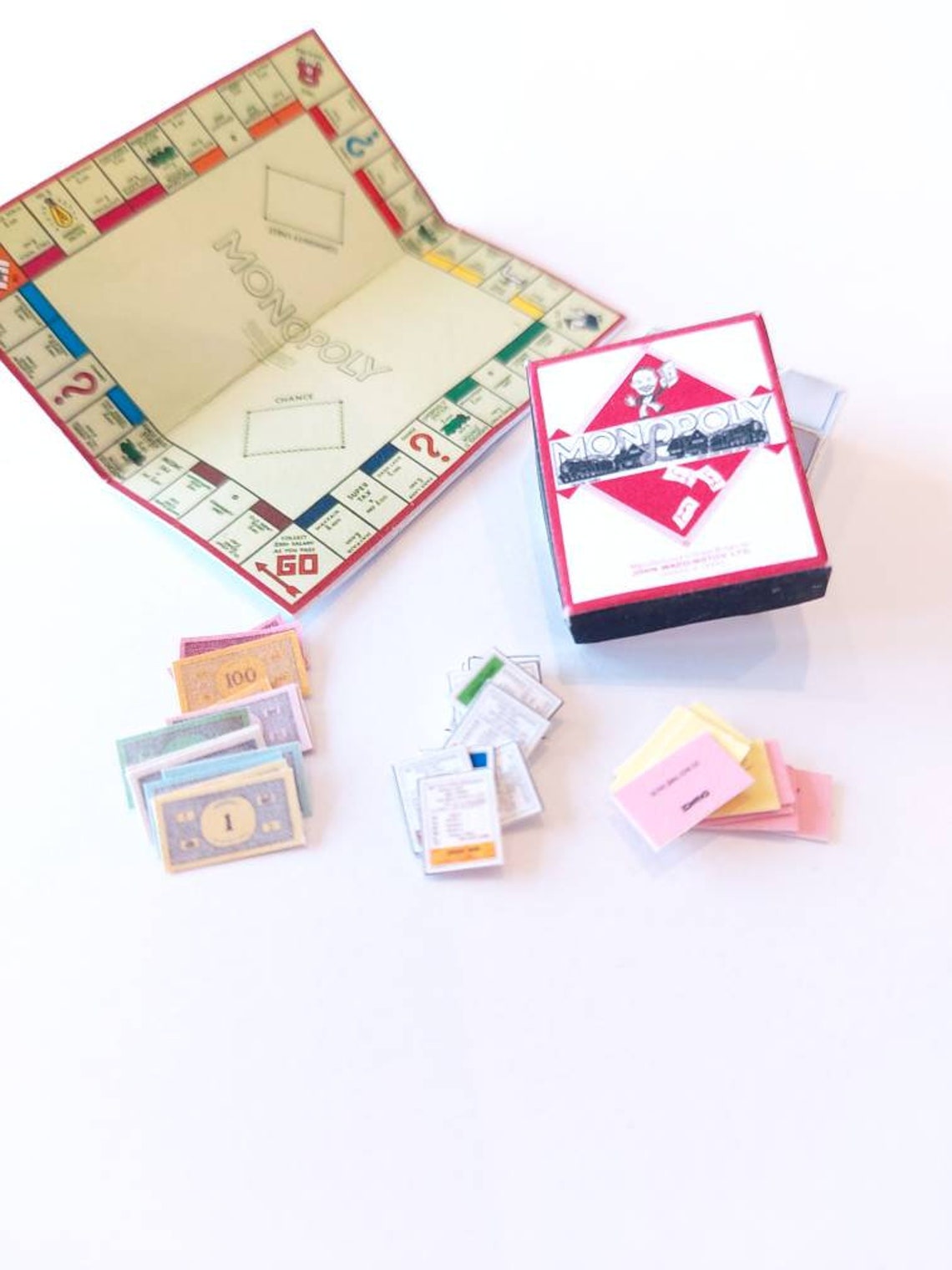 Miniature Dolls House Monopoly Game 1:12th Scale | Etsy