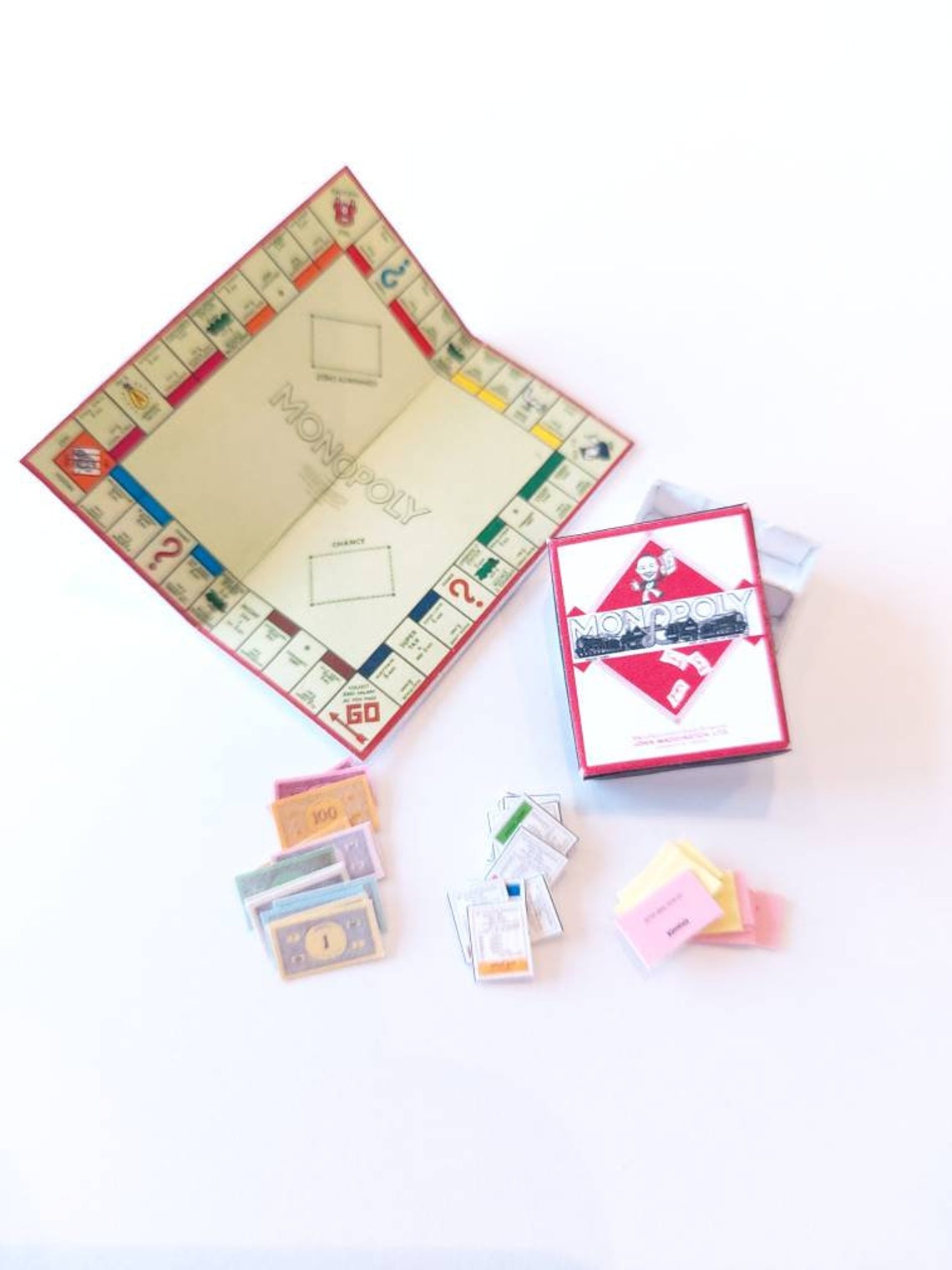 Miniature Dolls House Monopoly Game 1:12th Scale | Etsy