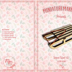 Miniature DIY 1:12th Sledge Kit - Etsy