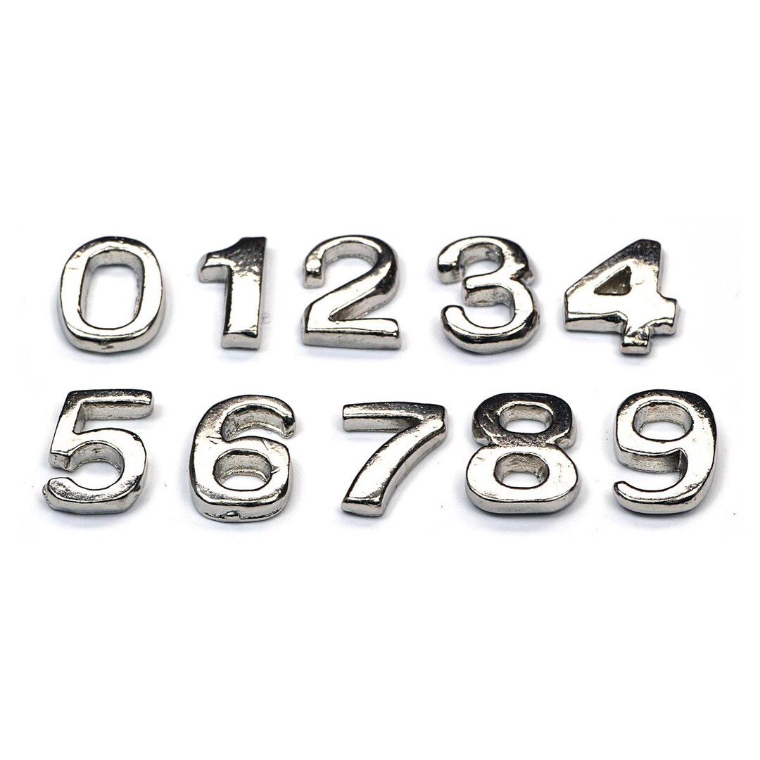 Dolls House Miniature Chrome Numbers 0-9 - Etsy