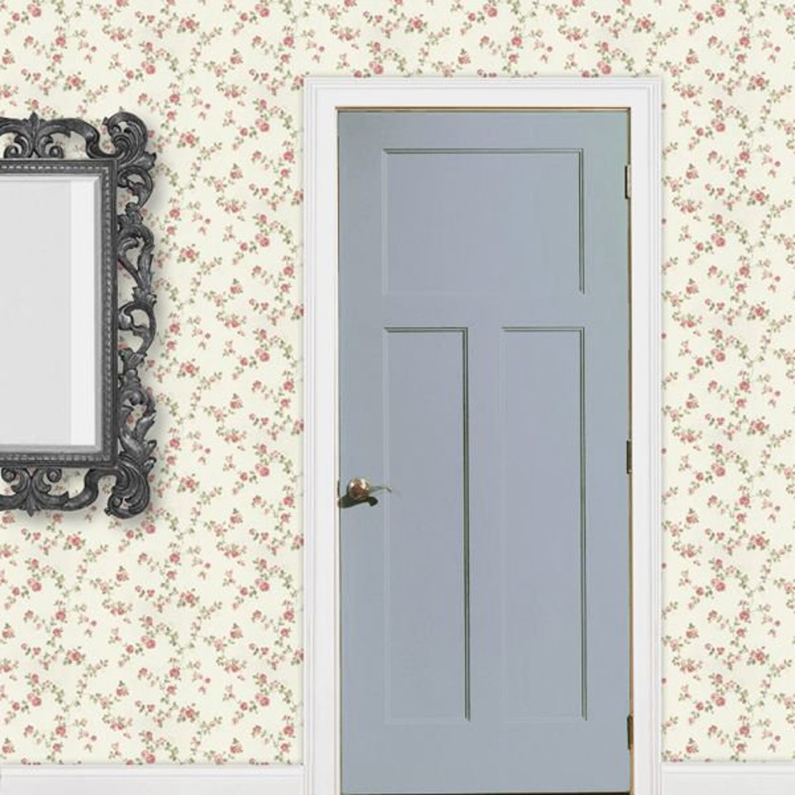 Miniature Small Trailing Rose Wallpaper - Etsy
