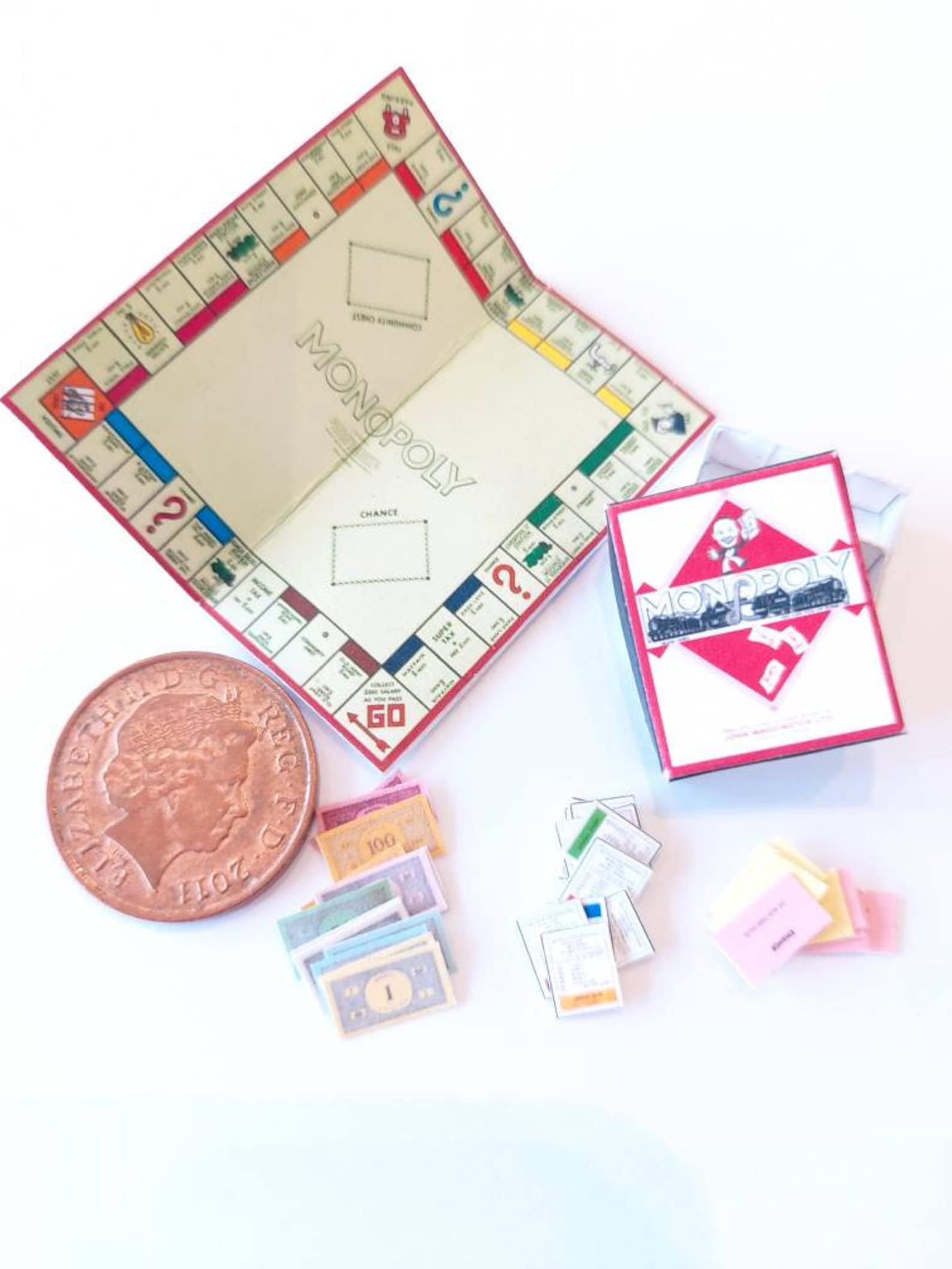 Miniature Dolls House Monopoly Game 1:12th Scale | Etsy