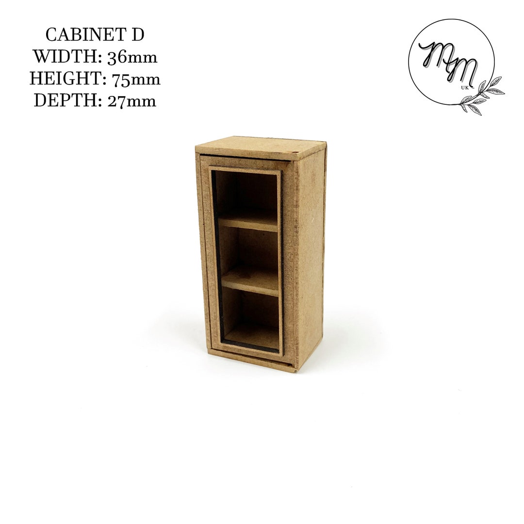Miniature Handmade Dollshouse Cabinet With Shelves DIY Kit - Etsy