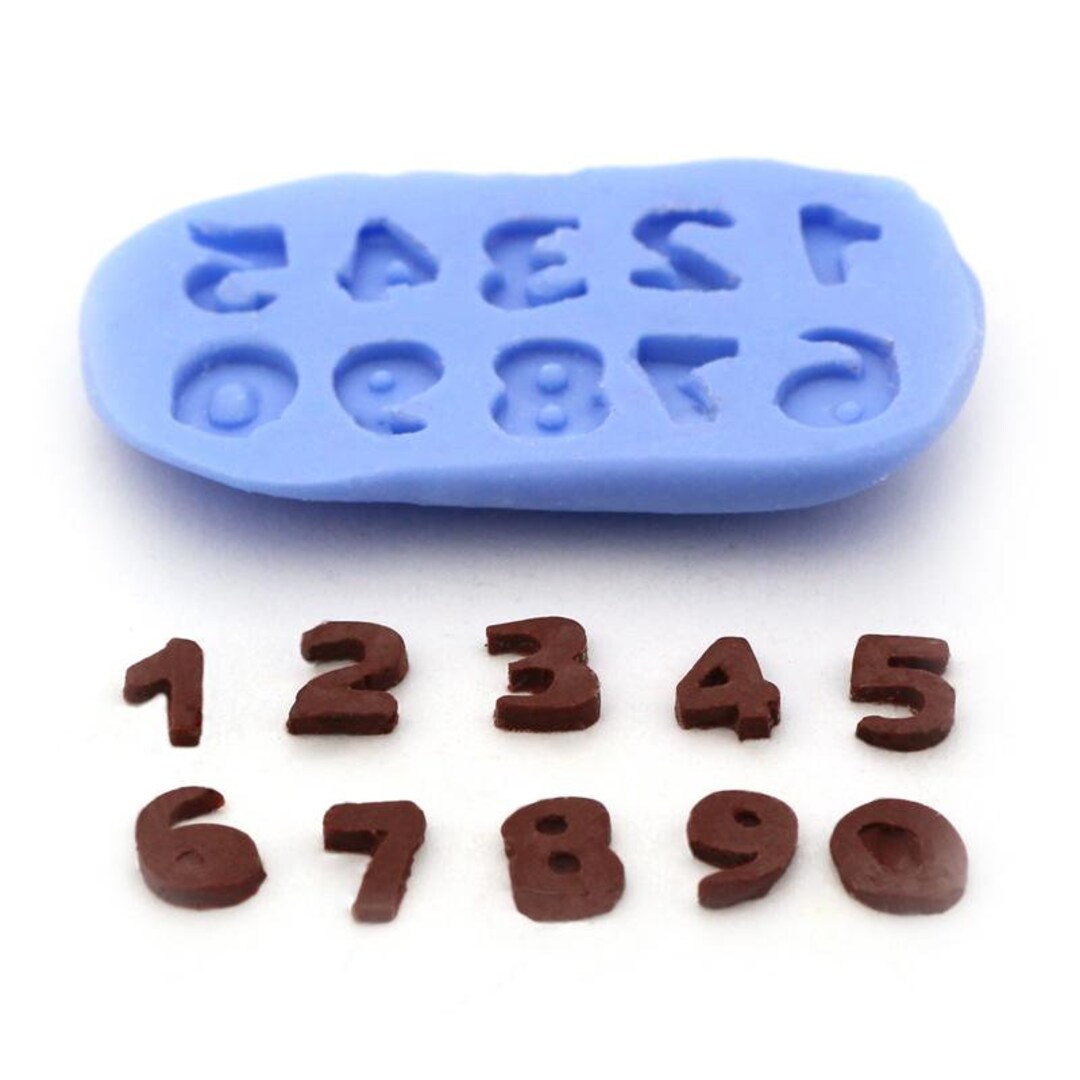 Miniature Numbers Biscuits Reusable Silicone Mold 1:12th - Etsy