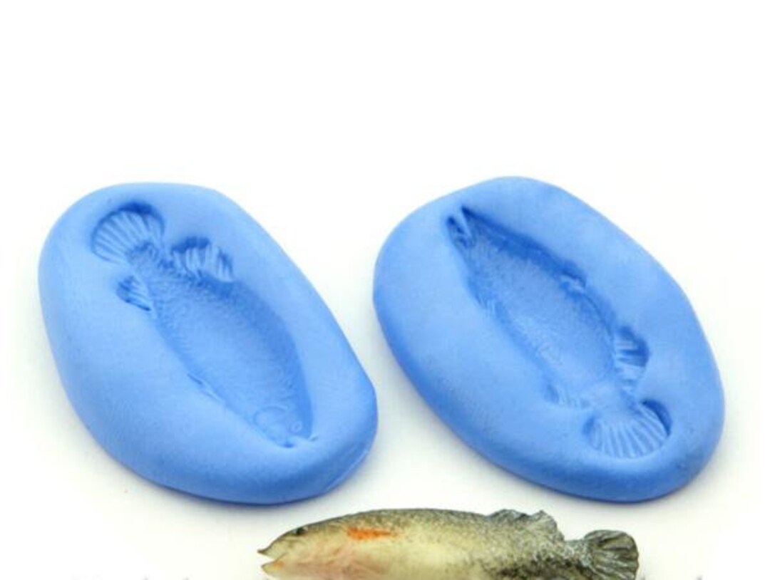 Miniature 2 Part Silver Fish Silicone Mold - Etsy