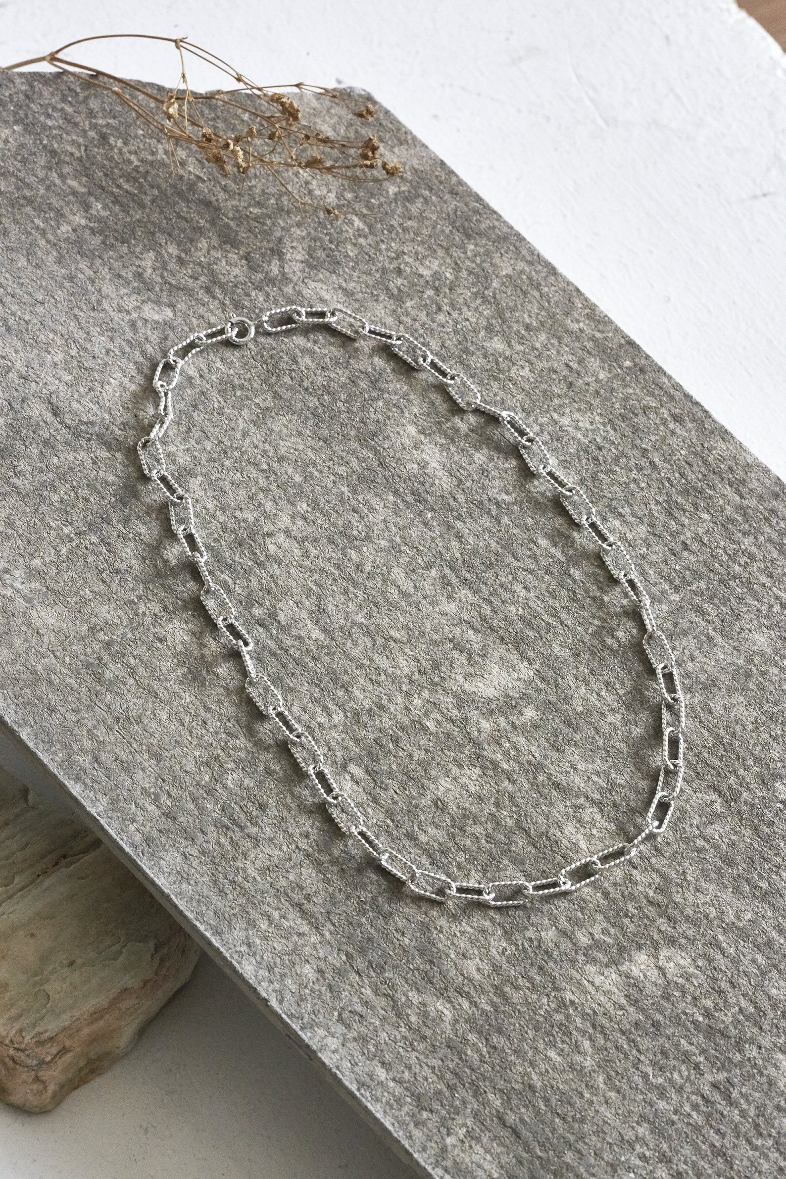 Paperclip Chain Necklacedainty Sterling Silver Necklace - Etsy