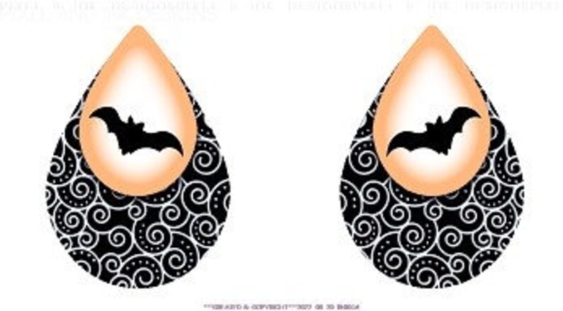 Digital Design 4 Piece Set Small and Large Teardrop Shape - Etsy